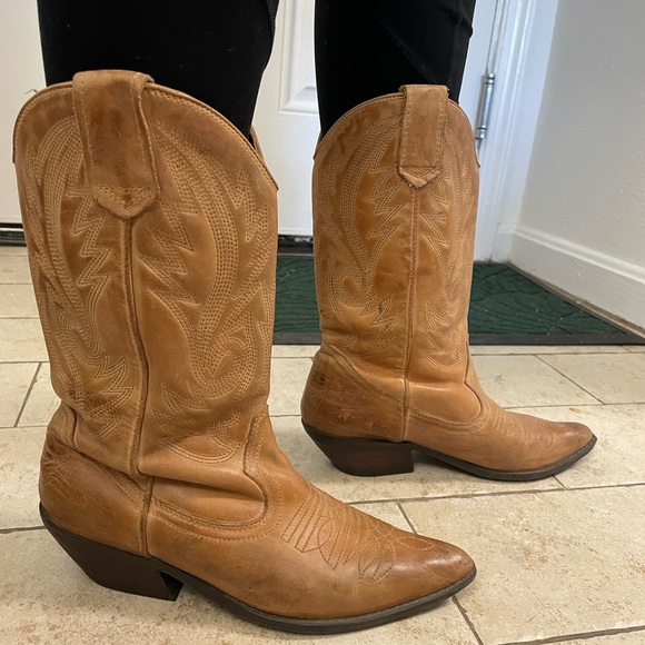 Shoes | Tan Western Cowboy Boots | Poshmark